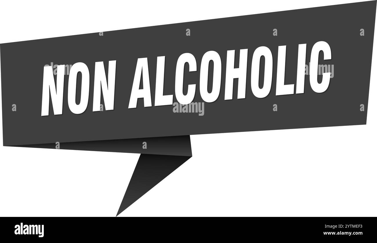 non alcoholic banner. non alcoholic speech bubble, label, sticker ...
