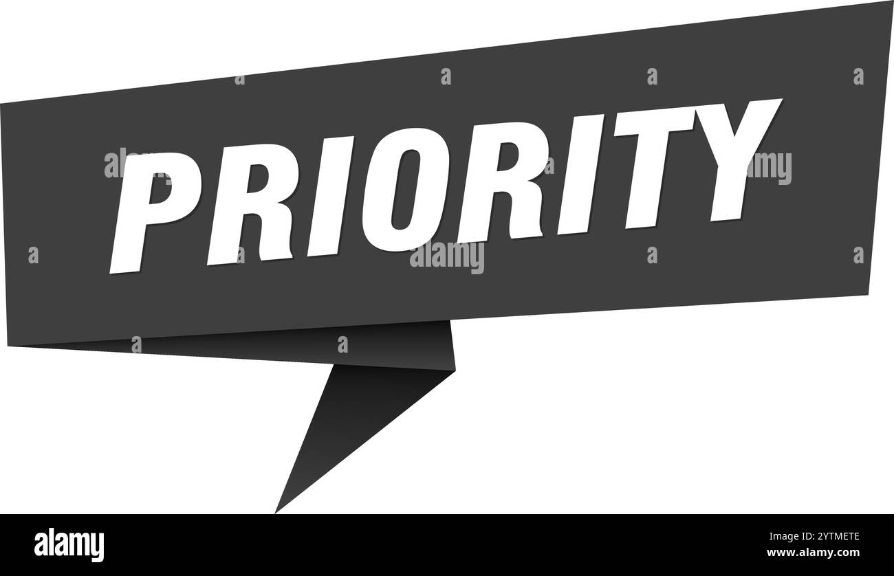 priority banner. priority speech bubble, label, sticker, ribbon, sign ...