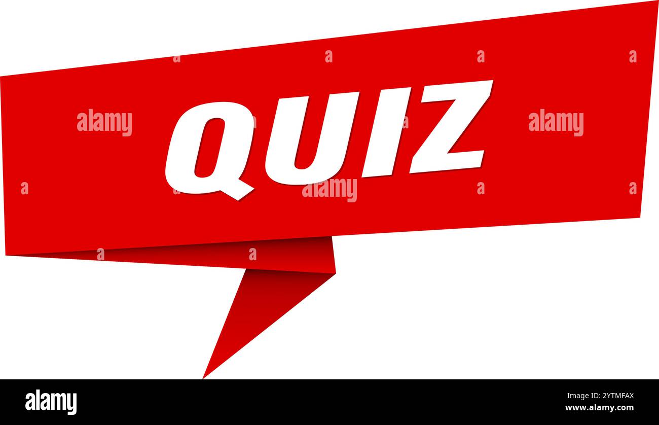quiz banner. quiz speech bubble, label, sticker, ribbon, sign template ...