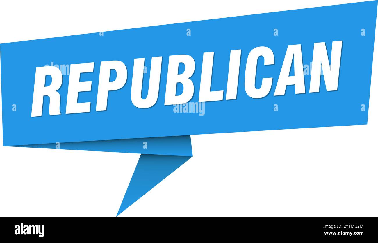 republican banner. republican speech bubble, label, sticker, ribbon ...