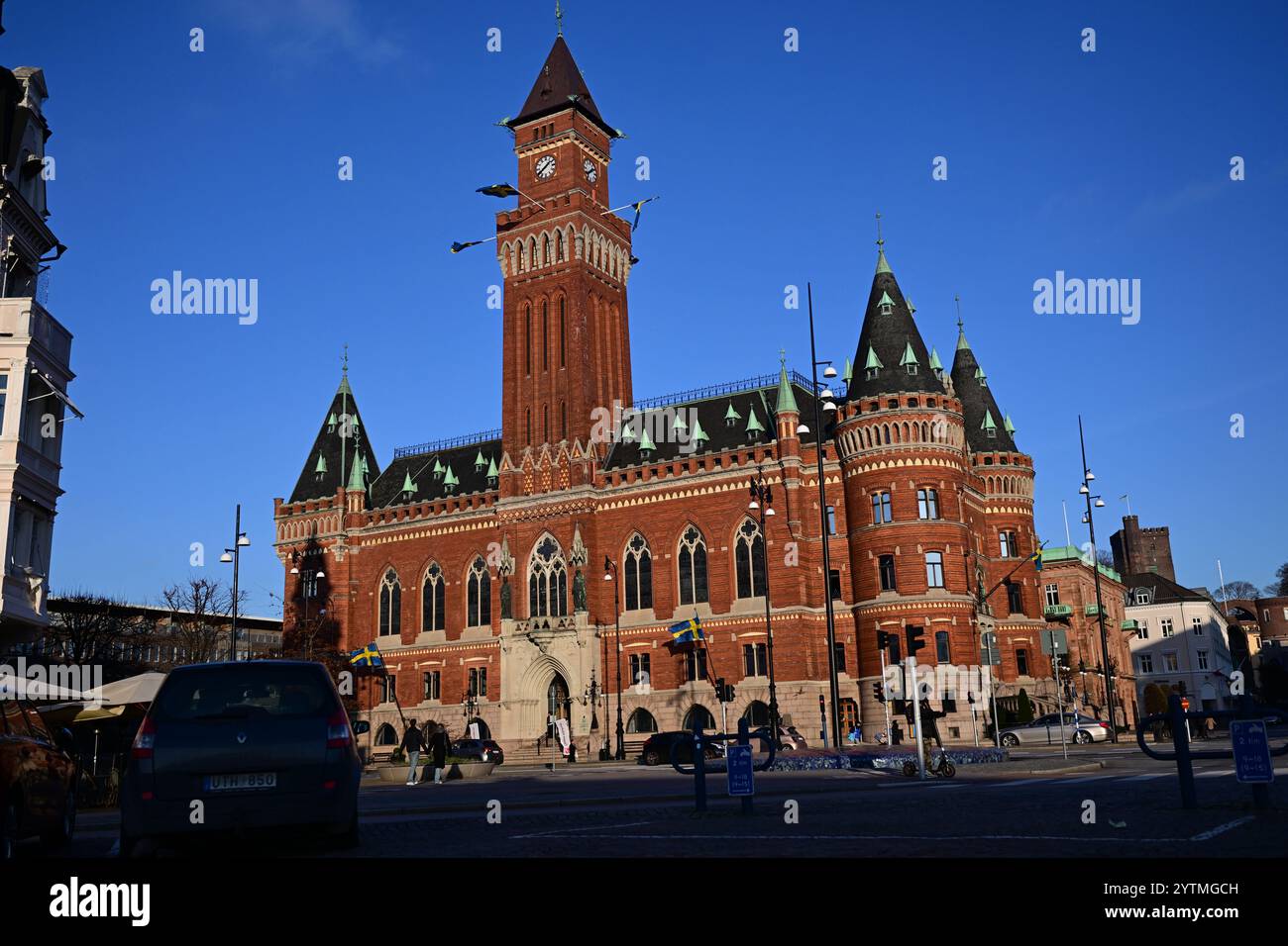 Helsingborg, Skåne, Sweden. December 1 2024. Helsingborg City Hall ...
