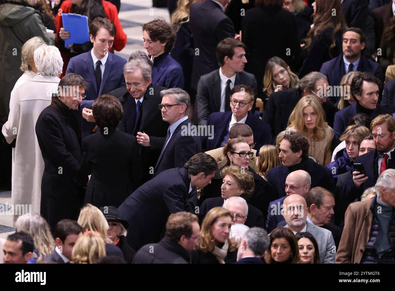 Paris, France. 07th Dec, 2024. Bernard Arnault, his children, Frederic ...