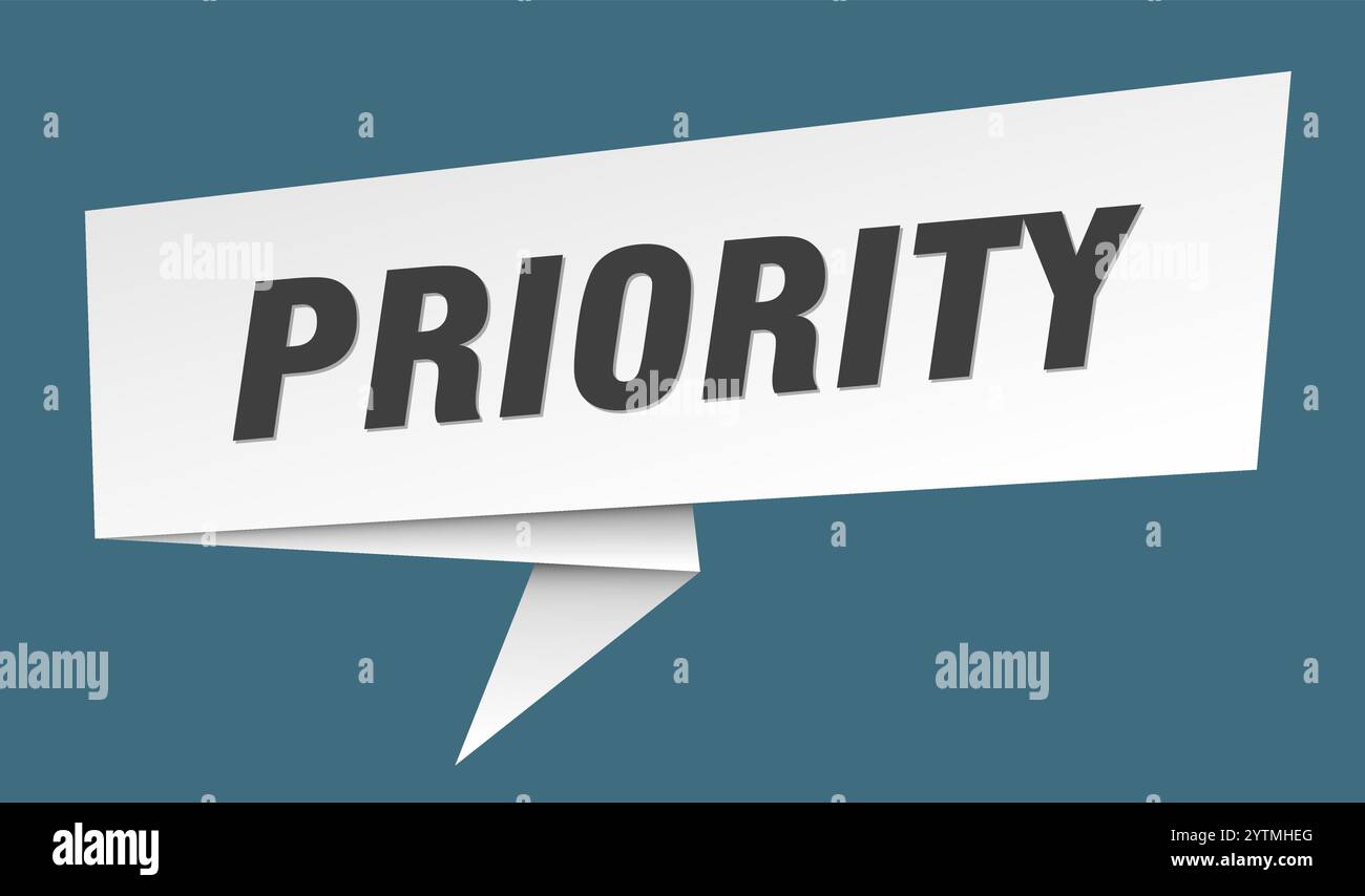 priority banner. priority speech bubble, label, sticker, ribbon, sign ...