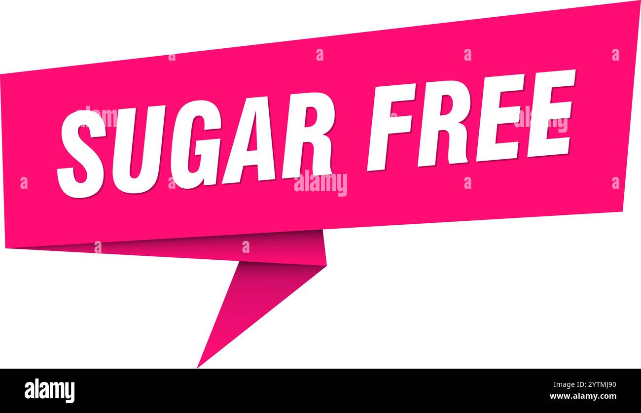 sugar free banner. sugar free speech bubble, label, sticker, ribbon ...
