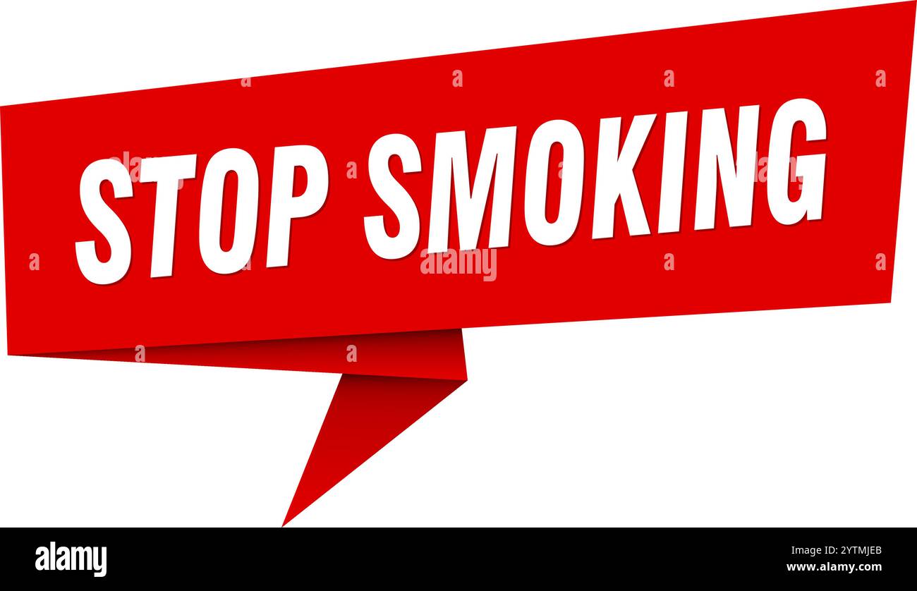 stop smoking banner. stop smoking speech bubble, label, sticker, ribbon ...