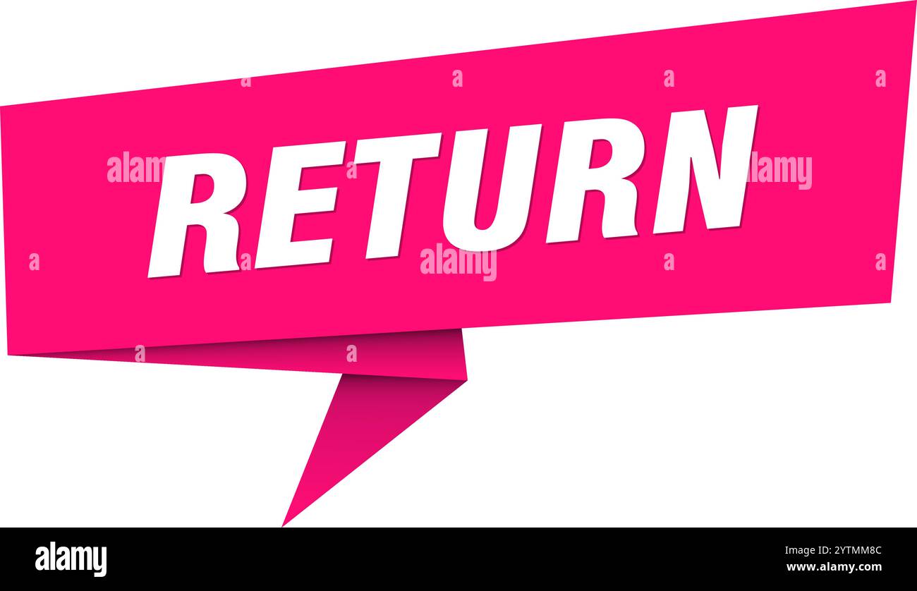 return banner. return speech bubble, label, sticker, ribbon, sign ...