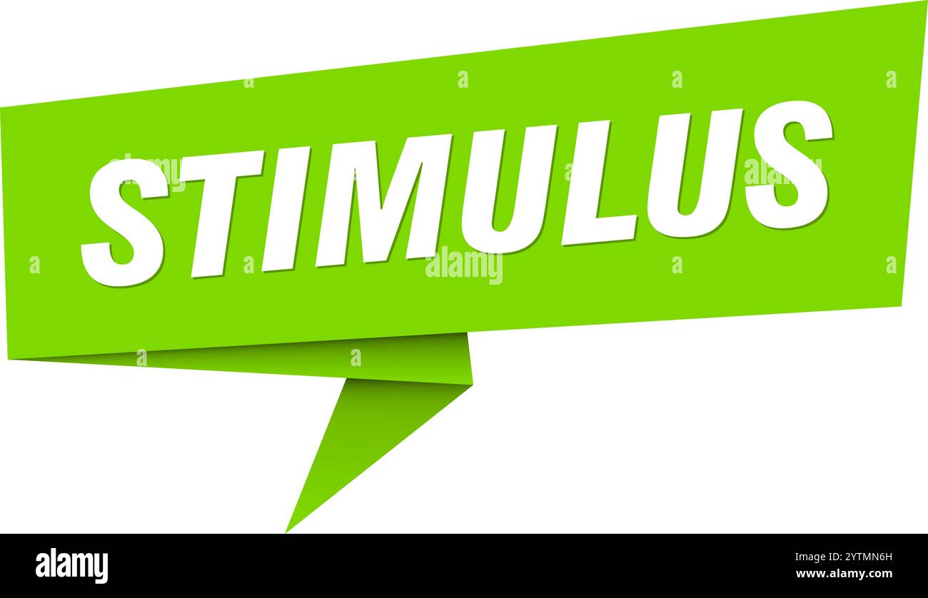 stimulus banner. stimulus speech bubble, label, sticker, ribbon, sign ...