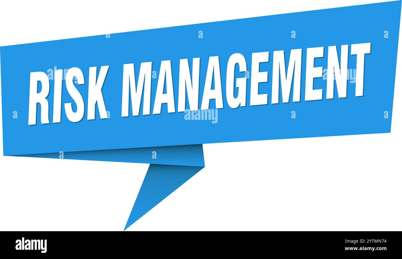 risk management banner. risk management speech bubble, label, sticker ...