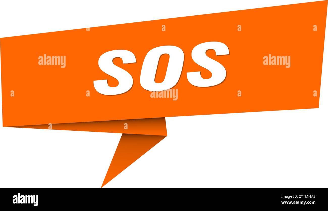 sos banner. sos speech bubble, label, sticker, ribbon, sign template ...