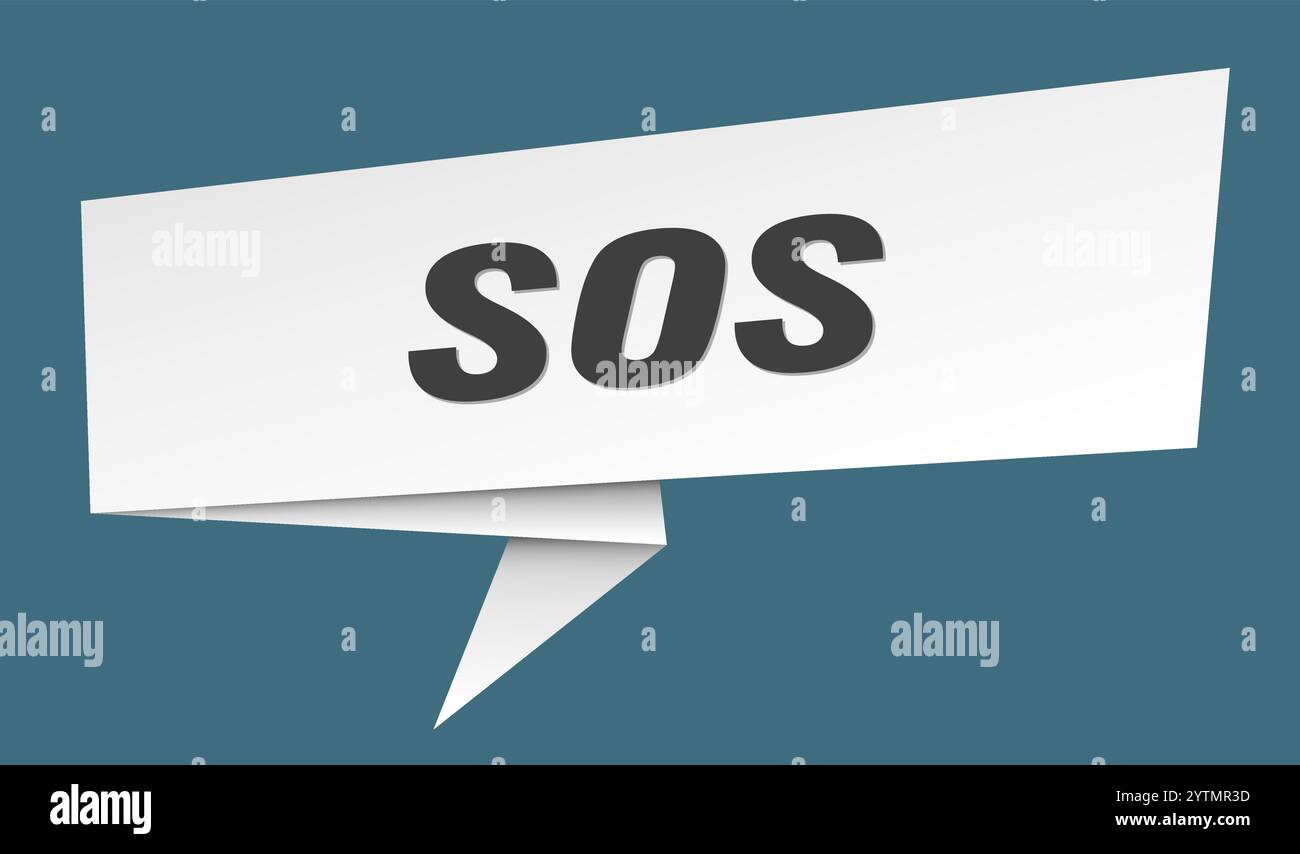 sos banner. sos speech bubble, label, sticker, ribbon, sign template ...