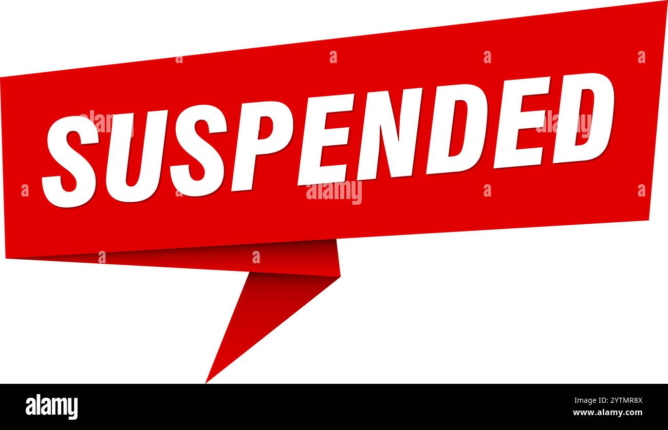 suspended banner. suspended speech bubble, label, sticker, ribbon, sign ...