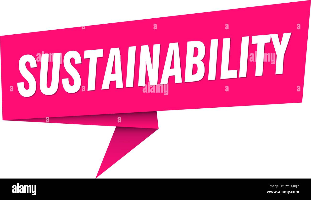 sustainability banner. sustainability speech bubble, label, sticker, ribbon, sign template Stock ...