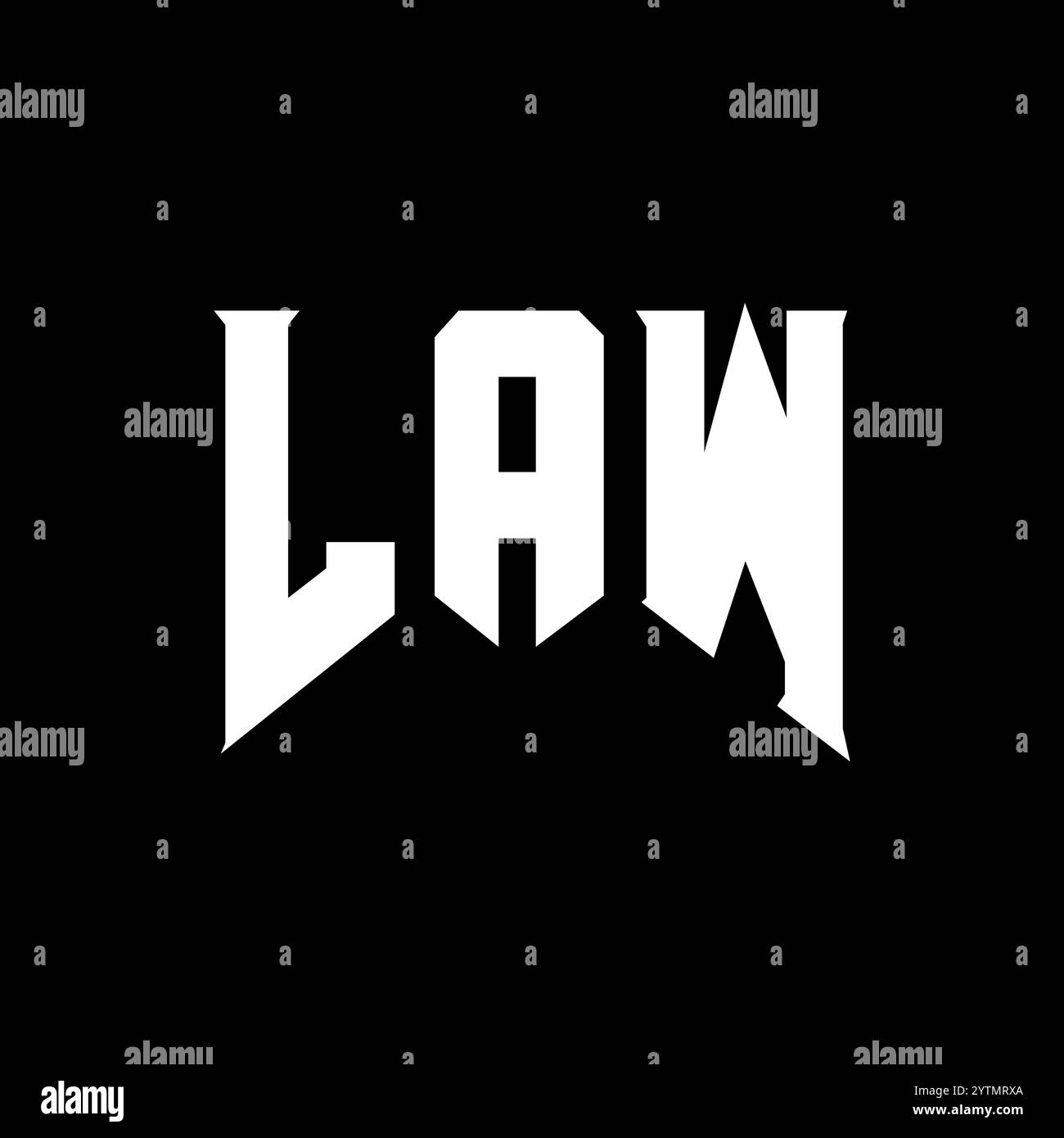 LAW letter logo design for technology company. LAW logo design black ...