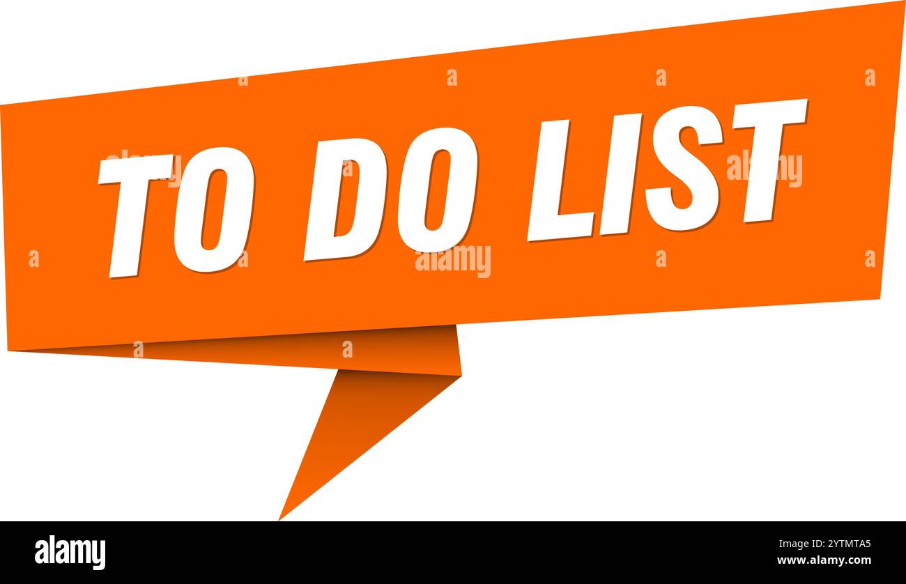 to do list banner. to do list speech bubble, label, sticker, ribbon ...