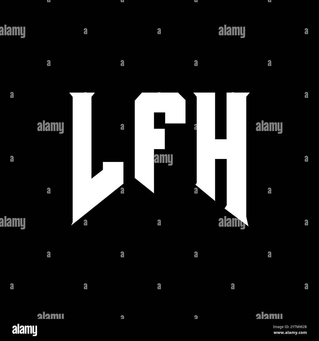 LFH letter logo design for technology company. LFH logo design black ...