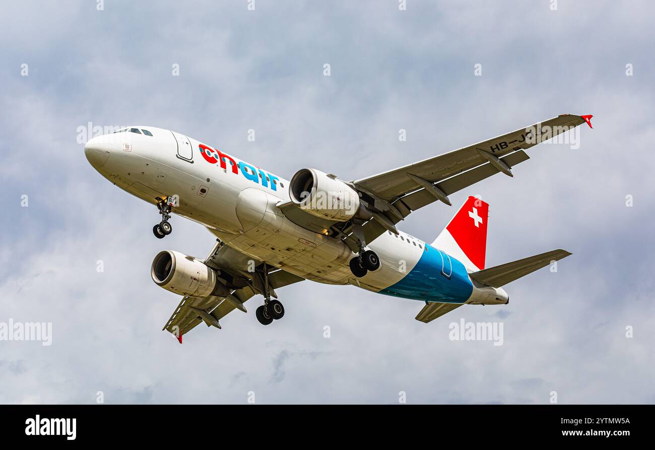 Zurich, Switzerland, 12th Jul 2024: An Airbus A319-112 from Chair ...