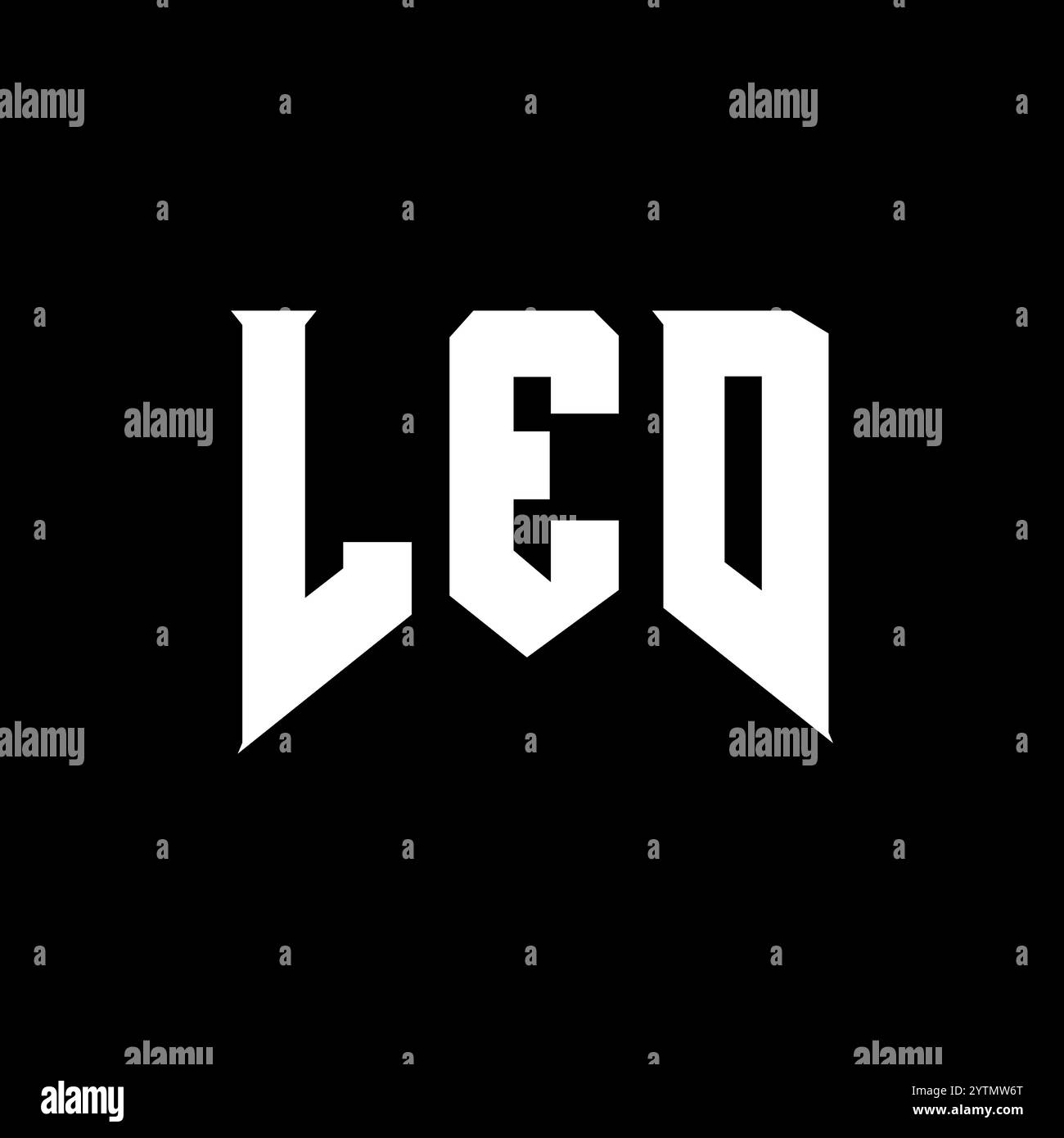 LED letter logo design for technology company. LED logo design black ...