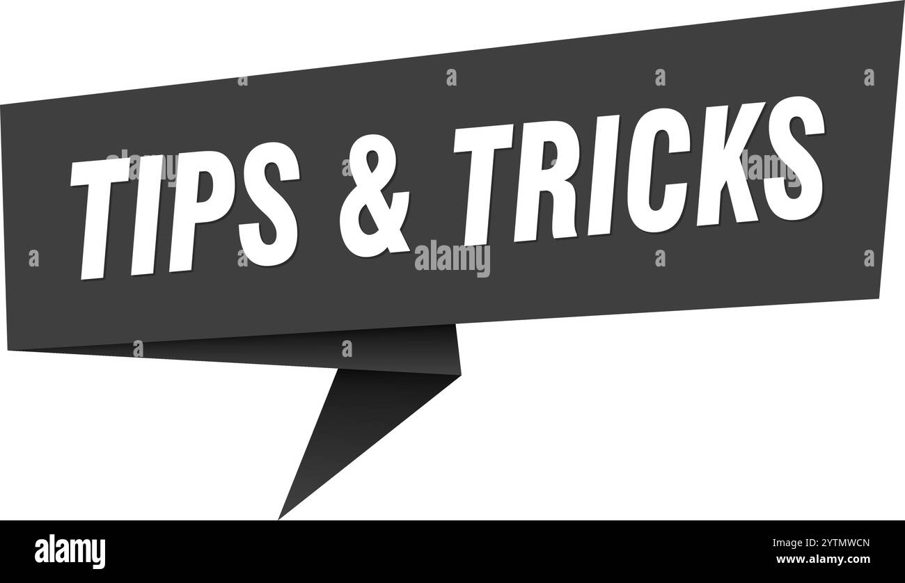 tips & tricks banner. tips & tricks speech bubble, label, sticker ...