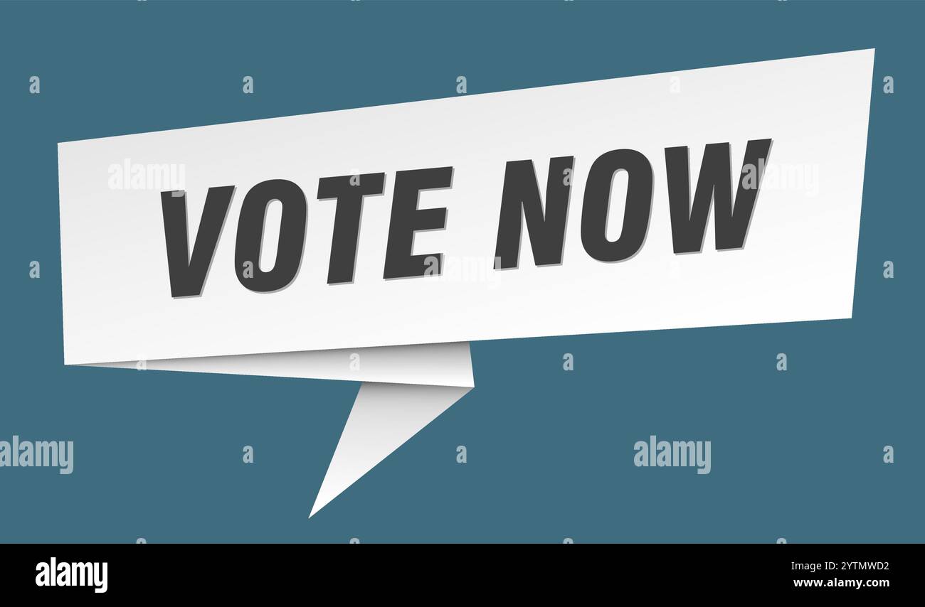 vote now banner. vote now speech bubble, label, sticker, ribbon, sign ...
