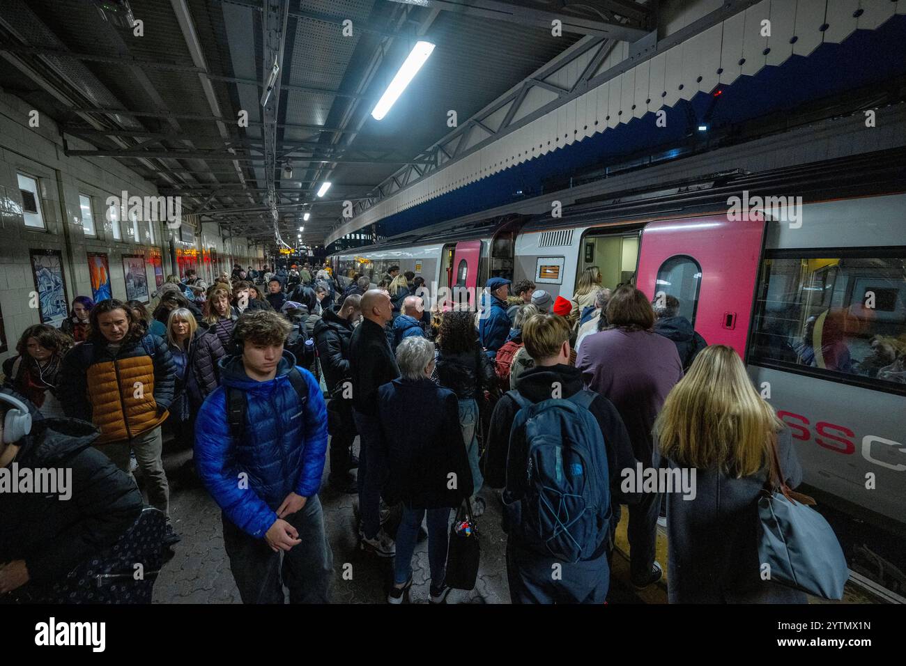 Commuters rush to get home at Bristol Temple Meads ahead of the predicted travel chaos after a ...