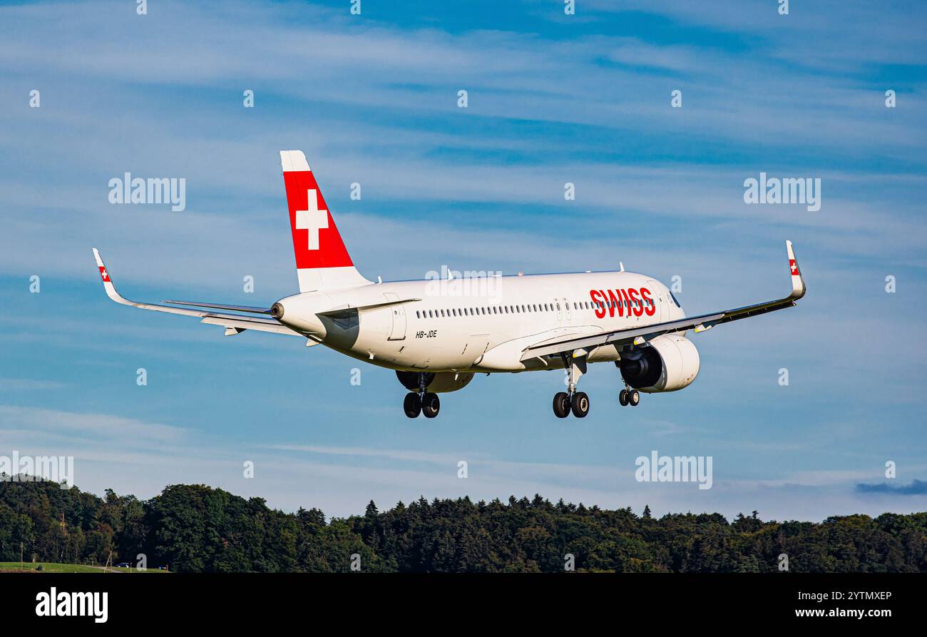 Zurich, Switzerland, 6th Sep 2024: An Airbus A320-271N (Airbus A320neo) from Swiss International ...