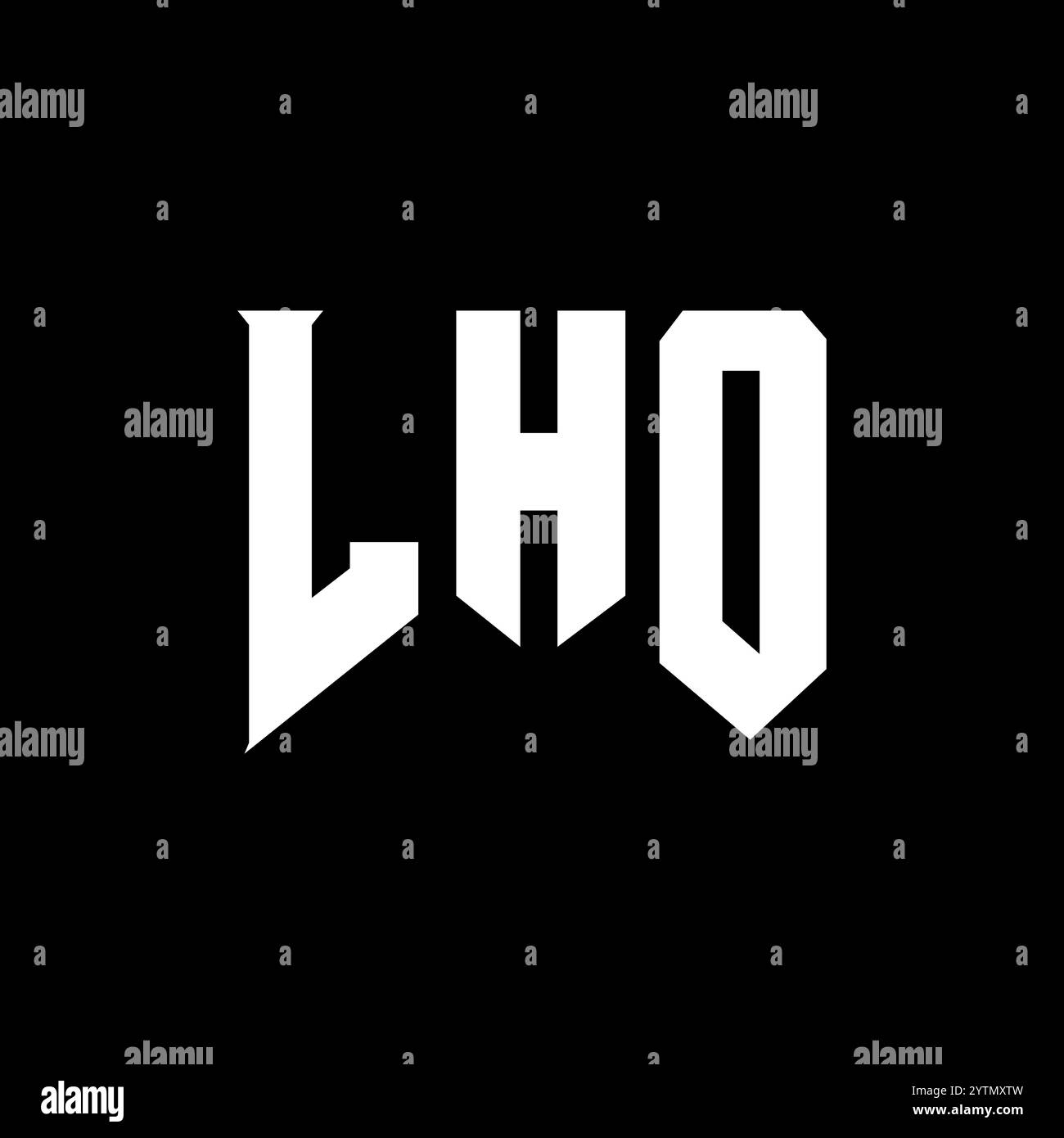 LHO letter logo design for technology company. LHO logo design black ...