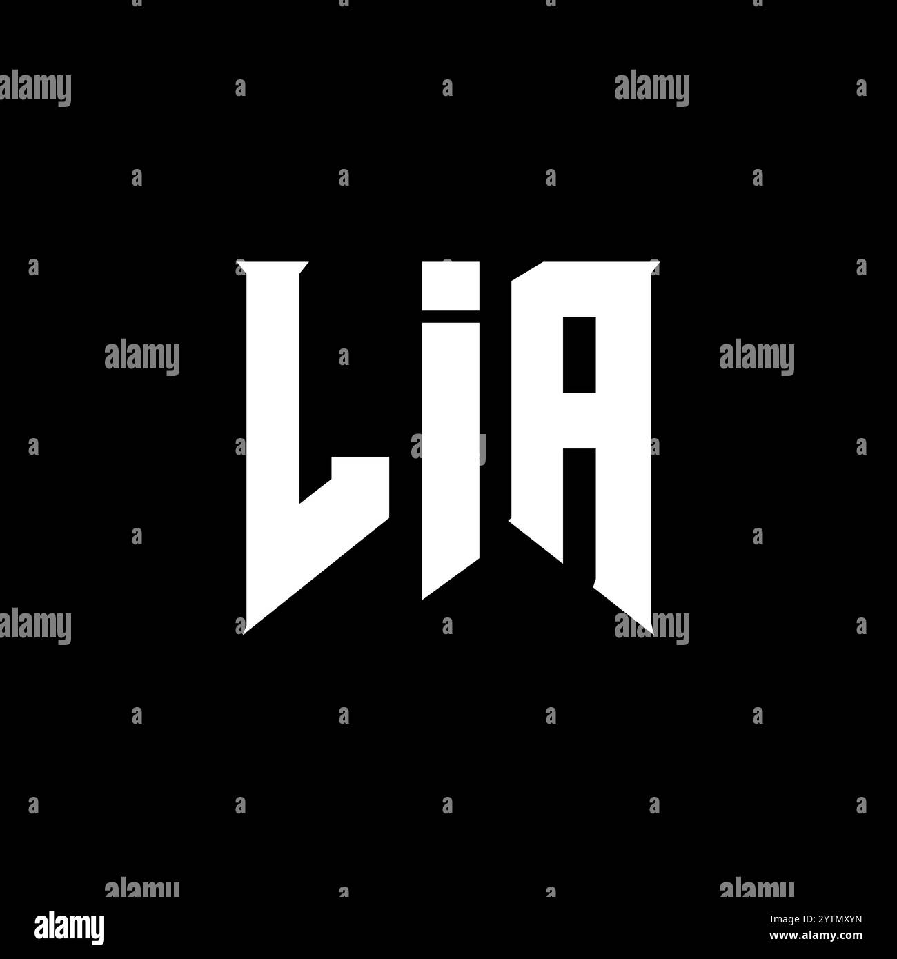 LIA letter logo design for technology company. LIA logo design black ...