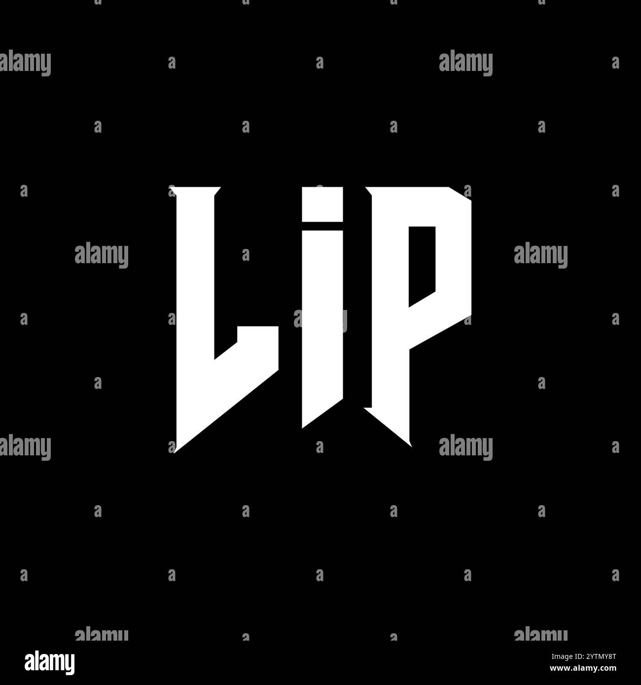 LIP letter logo design for technology company. LIP logo design black ...