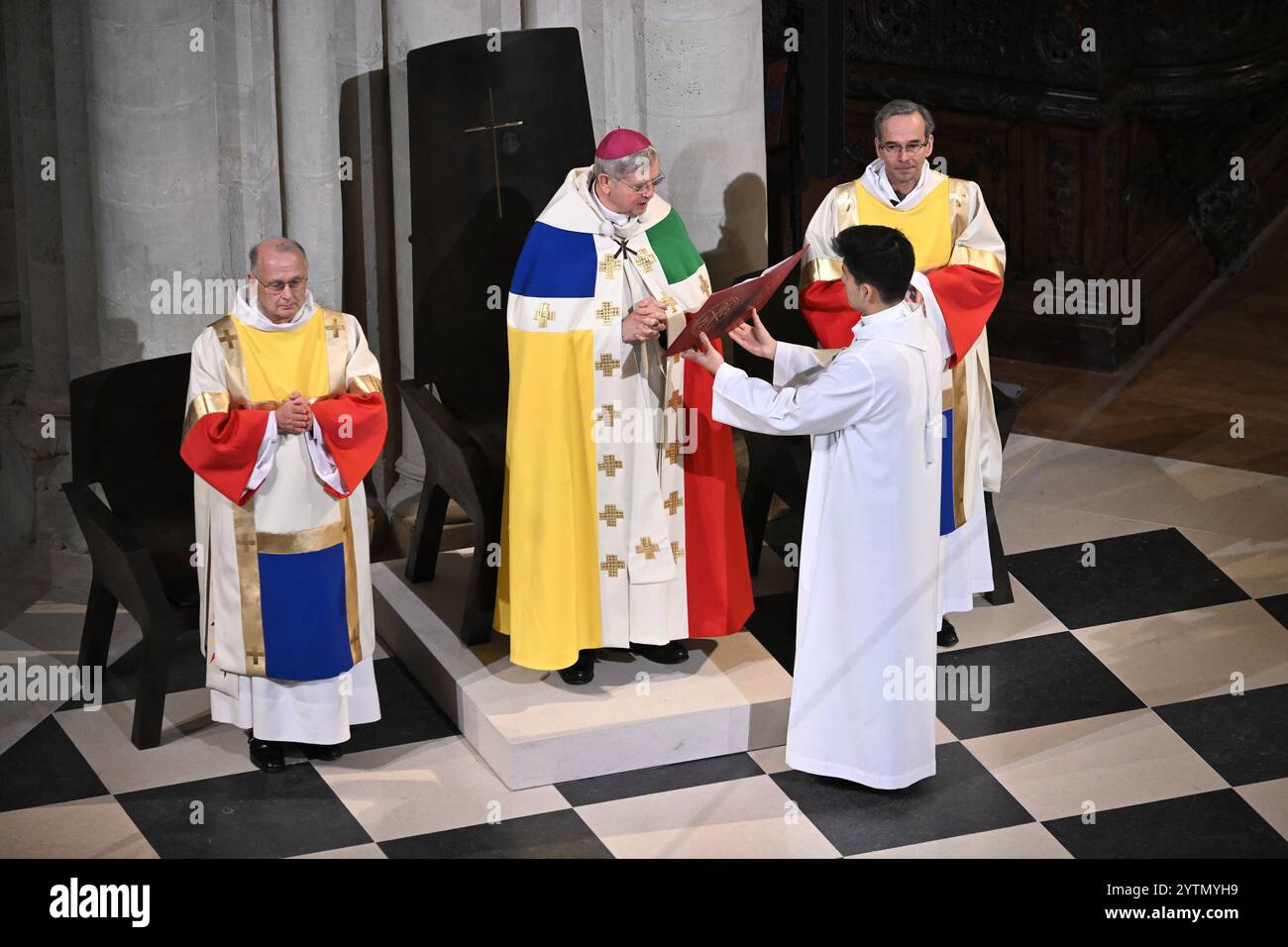 Paris, France. 07th Dec, 2024. Archbishop of Paris, Bishop Ulrich ...