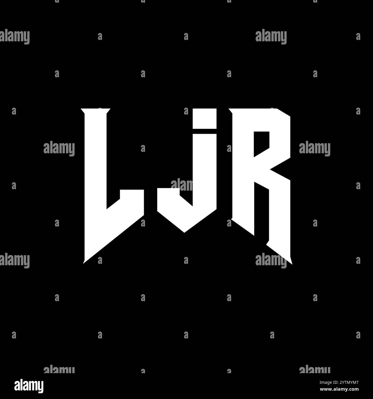 LJR letter logo design for technology company. LJR logo design black ...