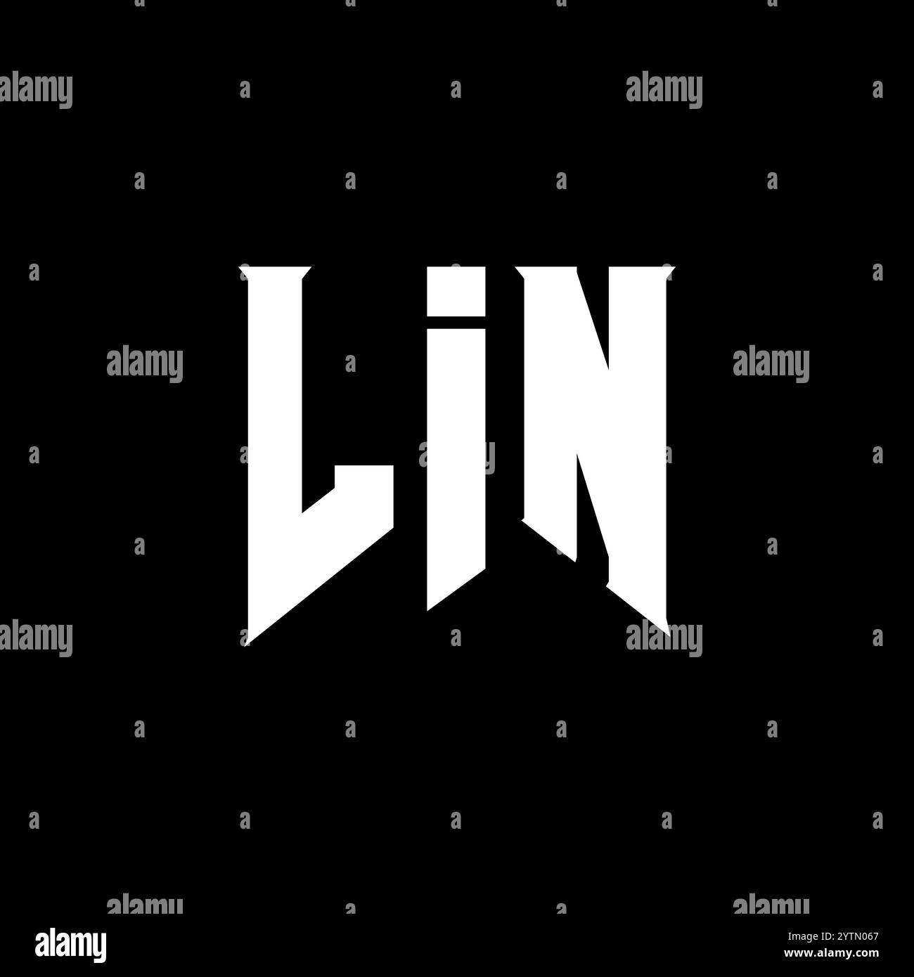 LIN letter logo design for technology company. LIN logo design black ...