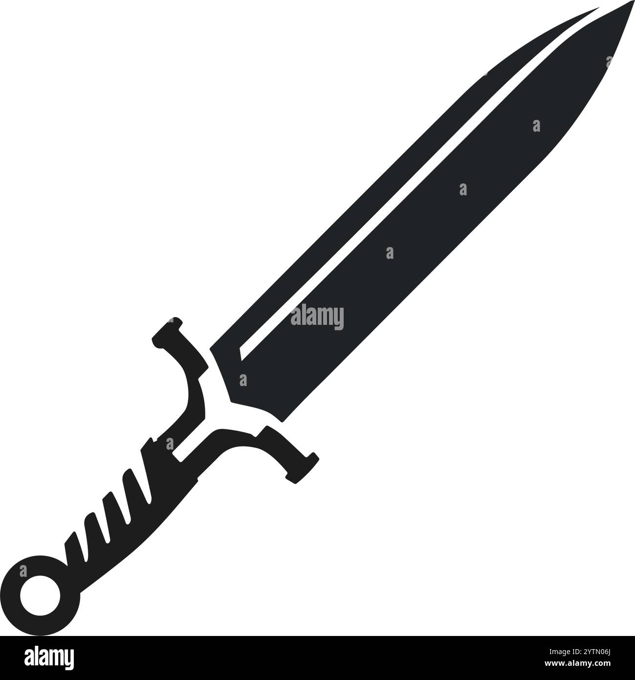 Black sword silhouette Cut Out Stock Images & Pictures - Alamy