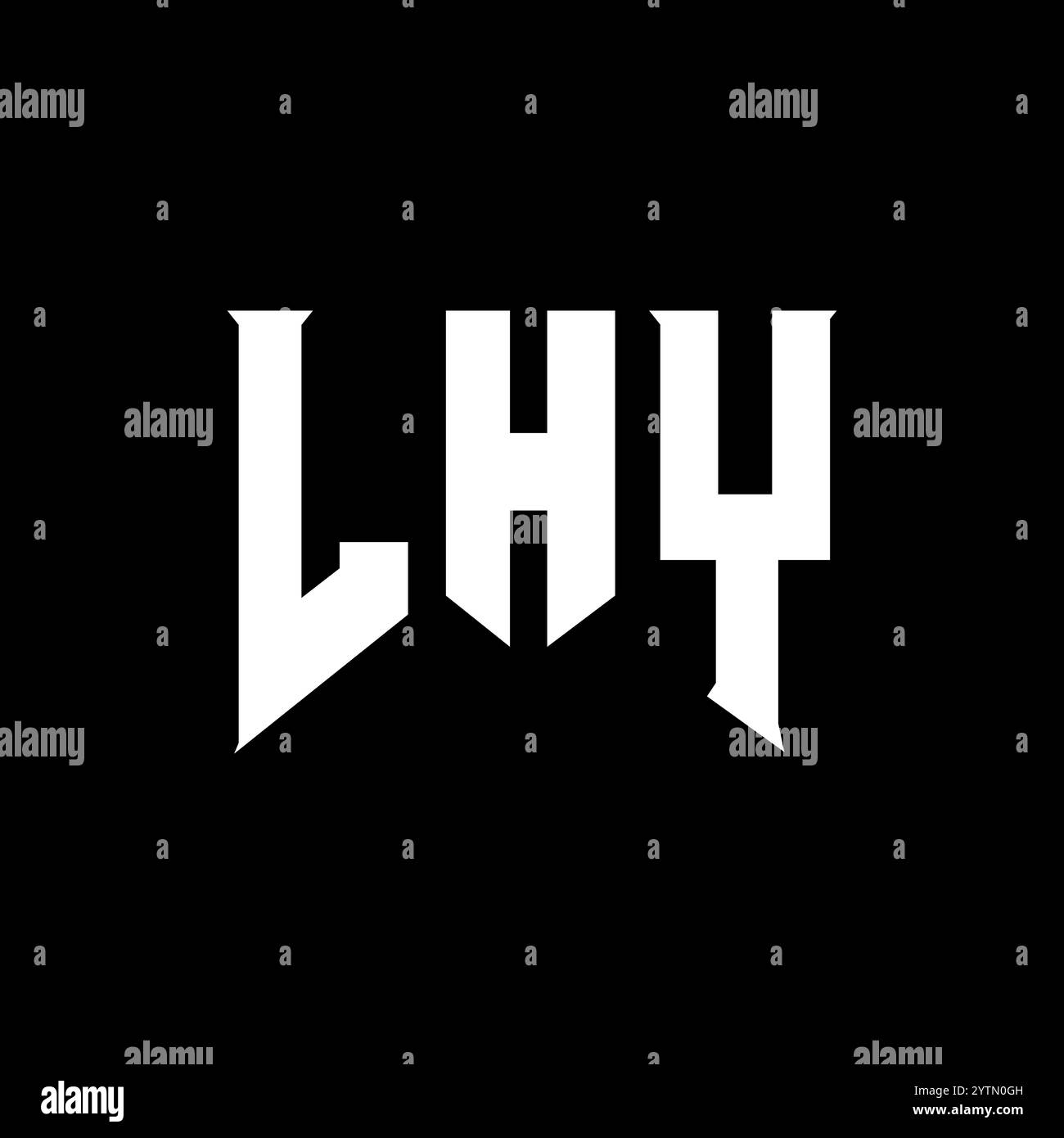 LHY letter logo design for technology company. LHY logo design black ...