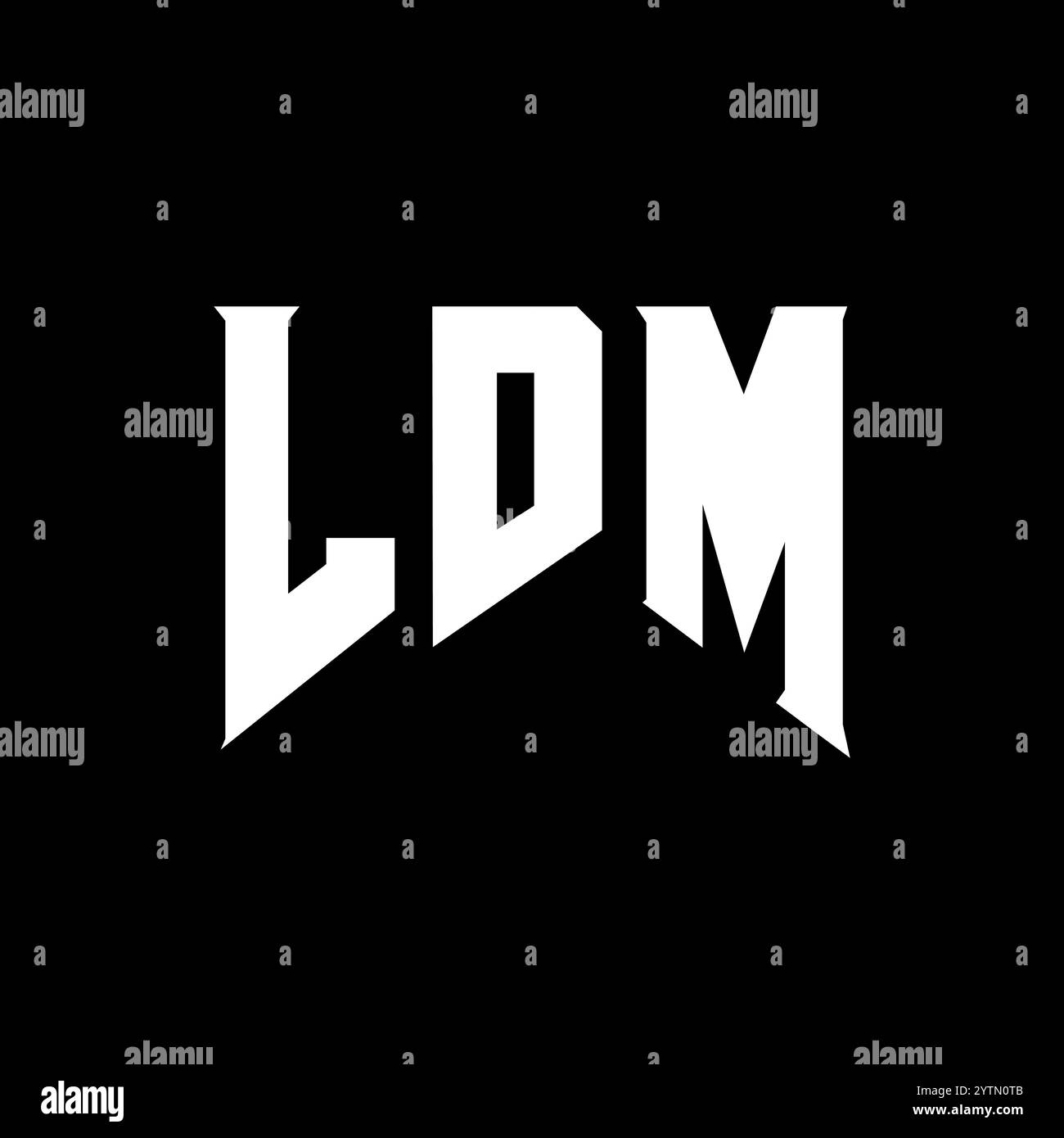 LDM letter logo design for technology company. LDM logo design black and white color combination ...
