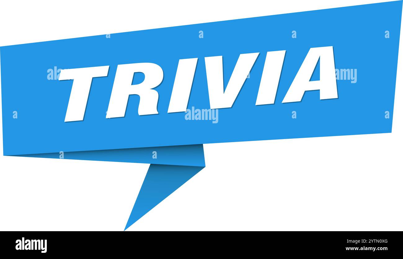 trivia banner. trivia speech bubble, label, sticker, ribbon, sign ...
