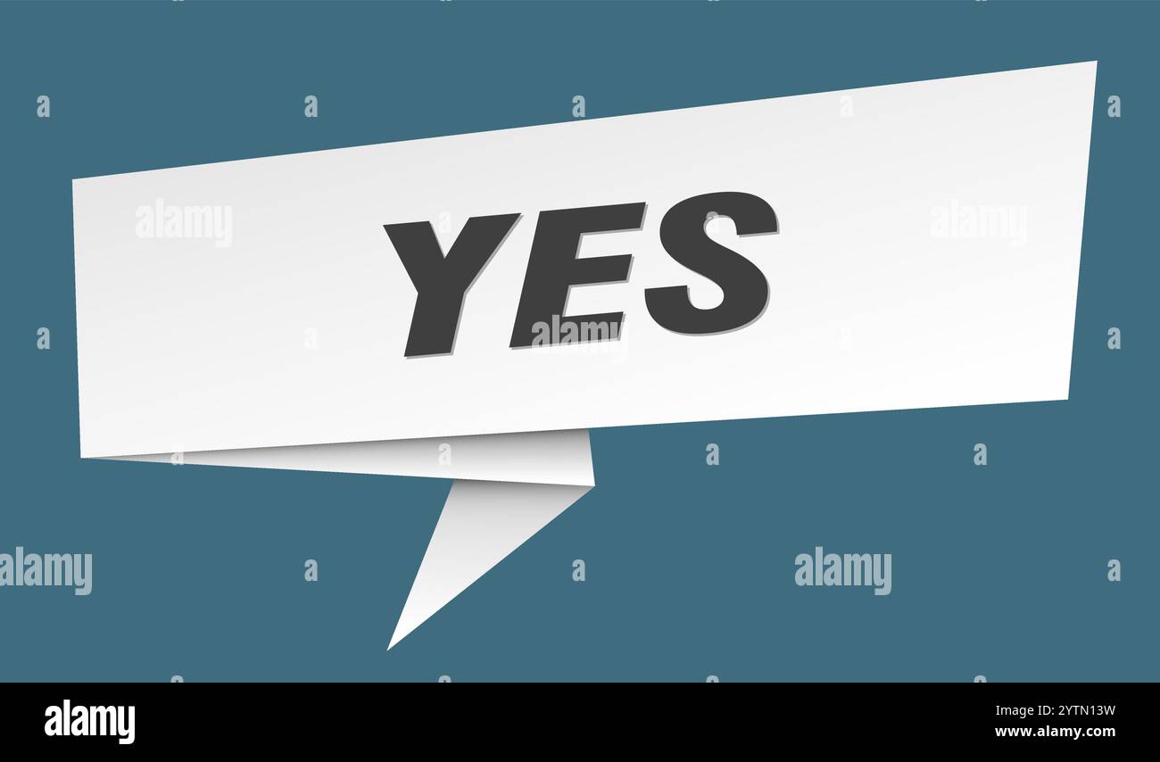yes banner. yes speech bubble, label, sticker, ribbon, sign template ...