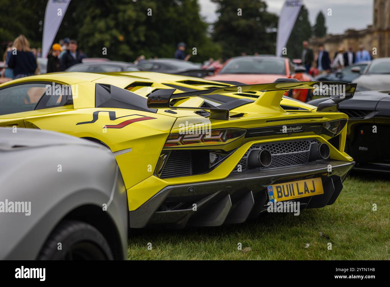 2019 Lamborghini Aventador SVJ LP 770-4, on display at the Salon Privé Concours d’Elégance motor ...