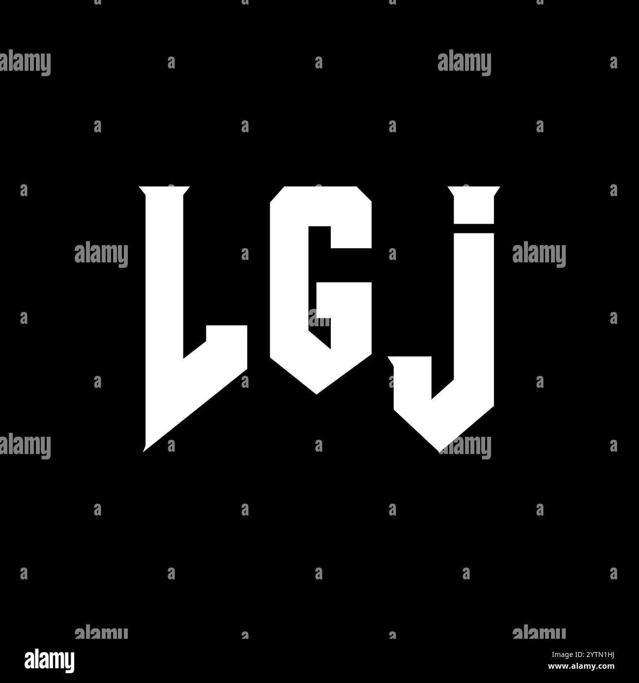 LGJ letter logo design for technology company. LGJ logo design black ...