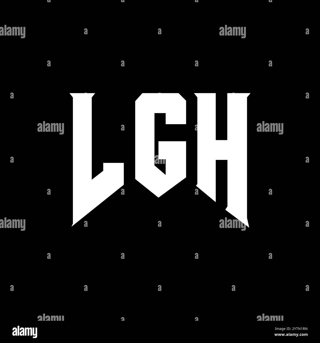 LGH letter logo design for technology company. LGH logo design black ...