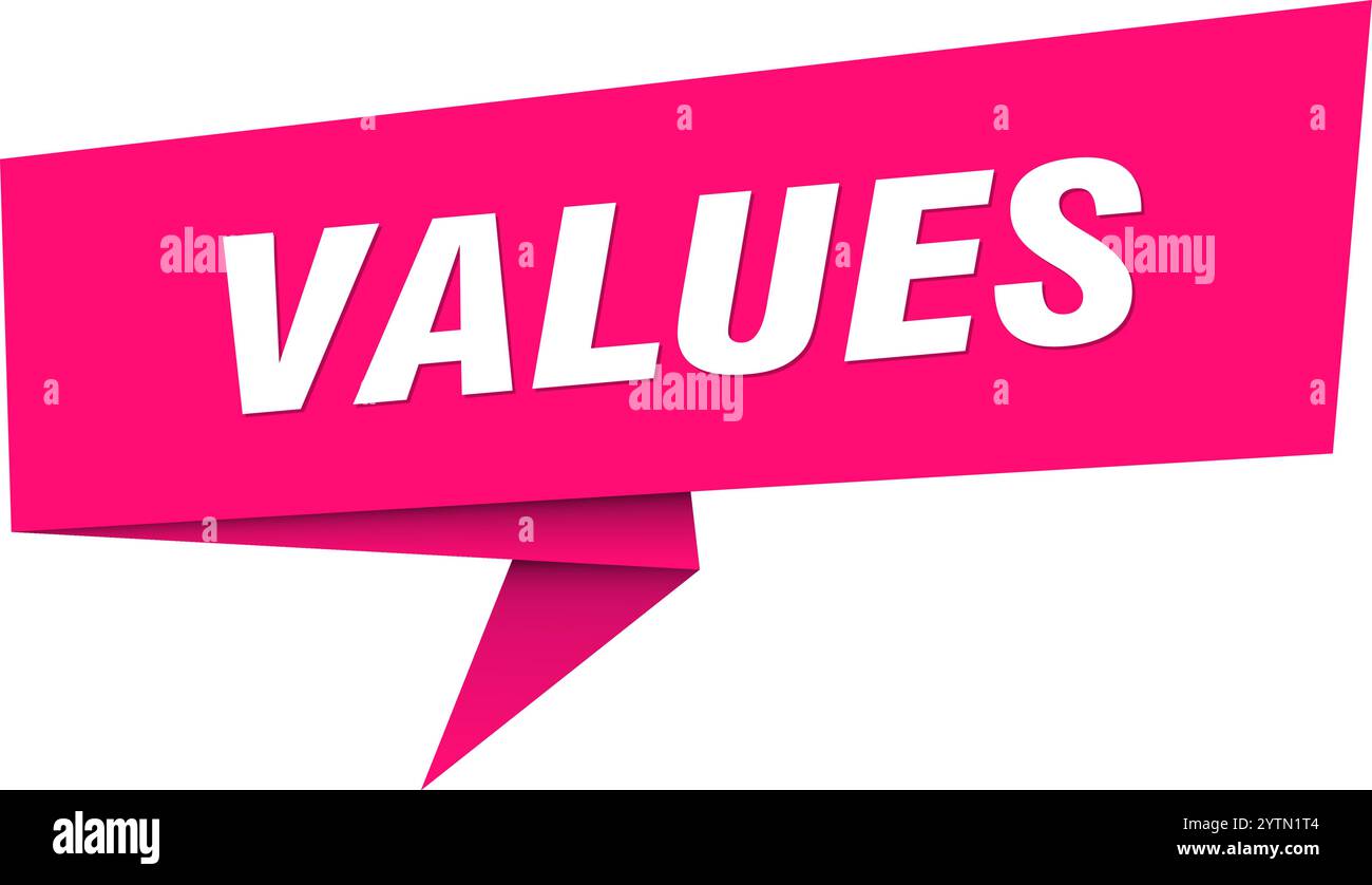 values banner. values speech bubble, label, sticker, ribbon, sign ...