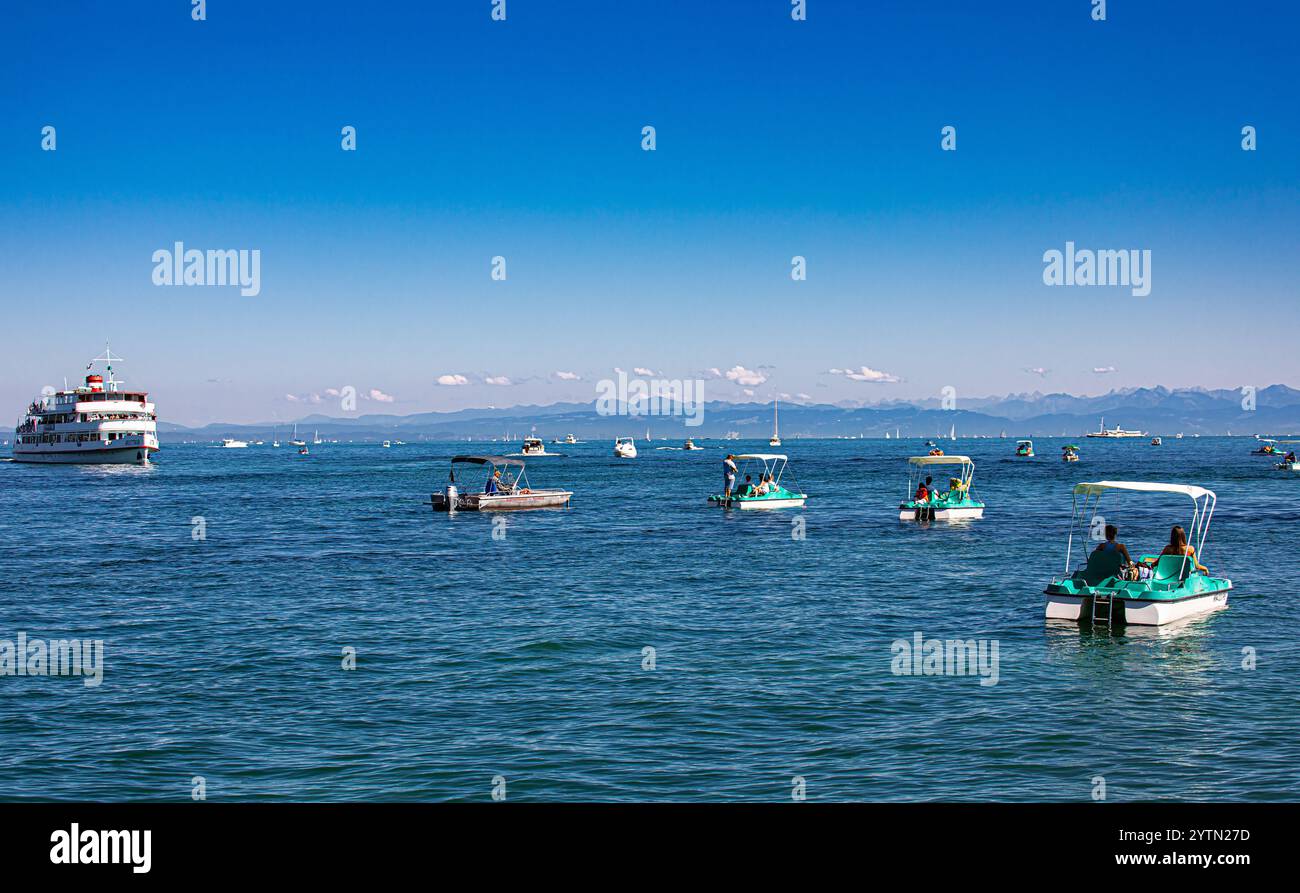 Konstanz, Germany, 7th Sep 2024: The motor ship Austria sails to the ...