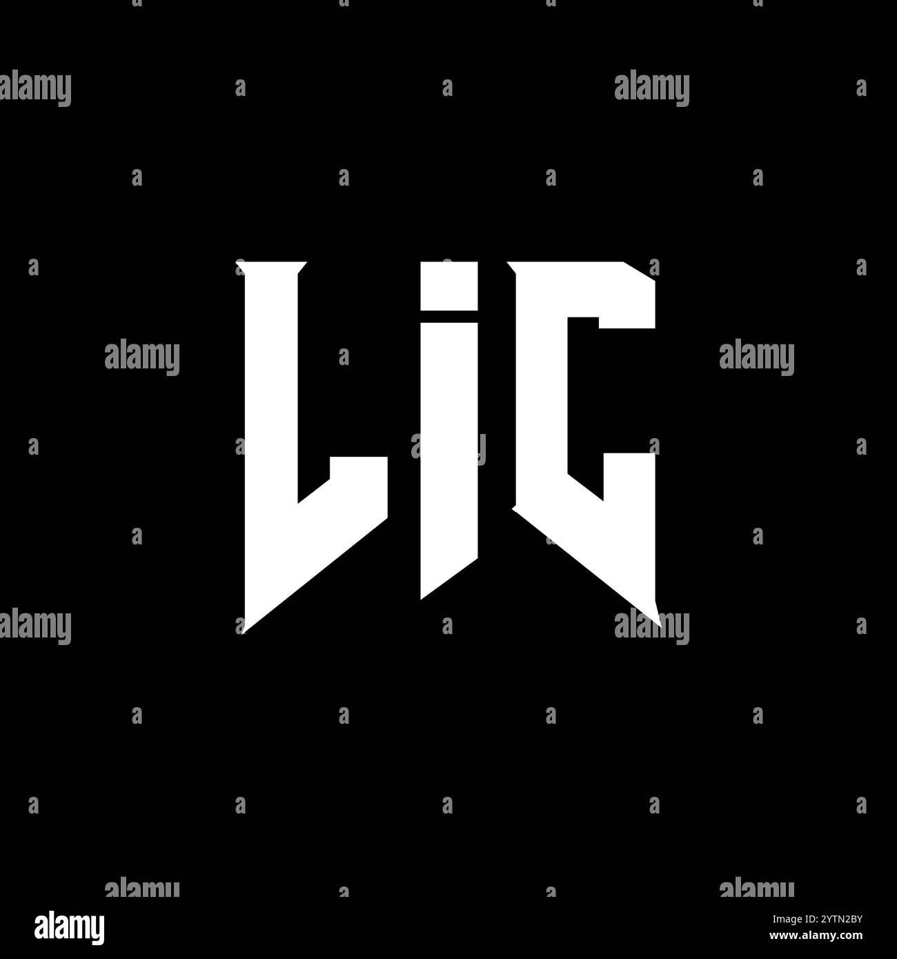 LIC letter logo design for technology company. LIC logo design black ...