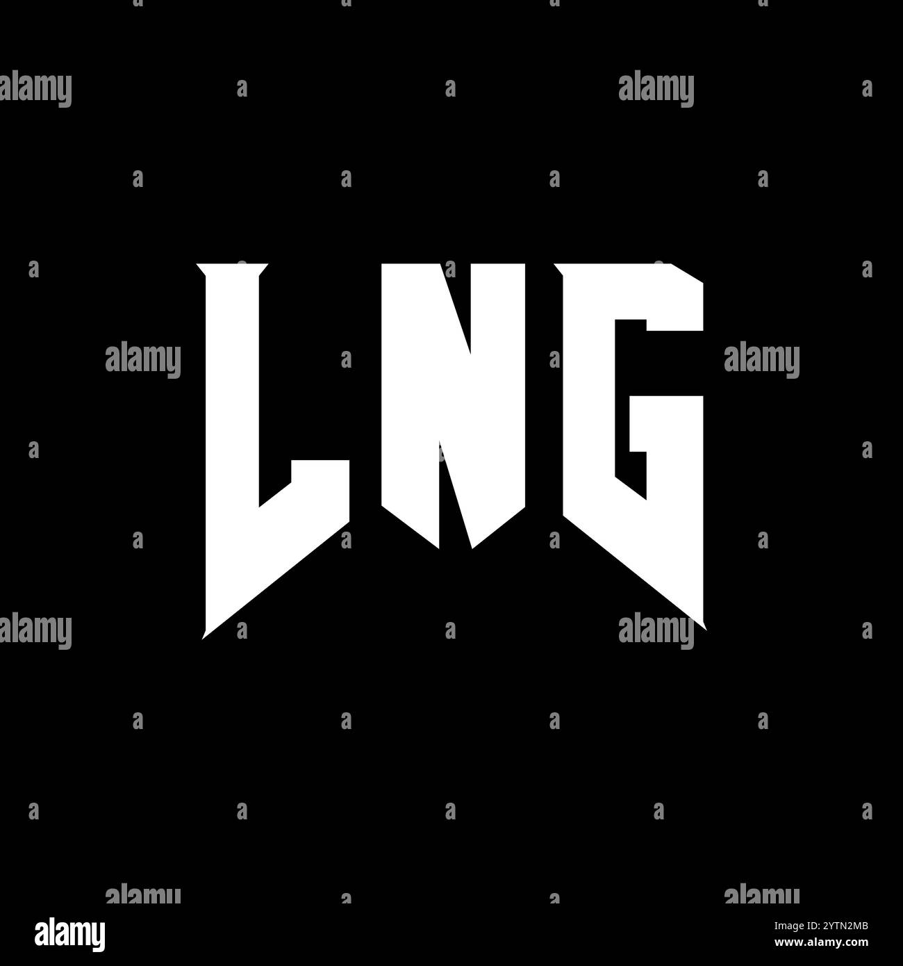 LNG letter logo design for technology company. LNG logo design black ...