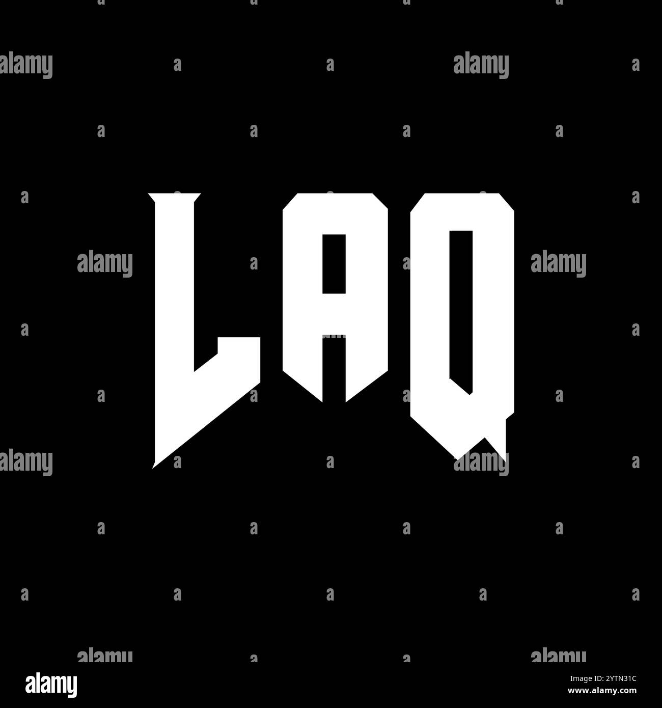 LAQ letter logo design for technology company. LAQ logo design black ...