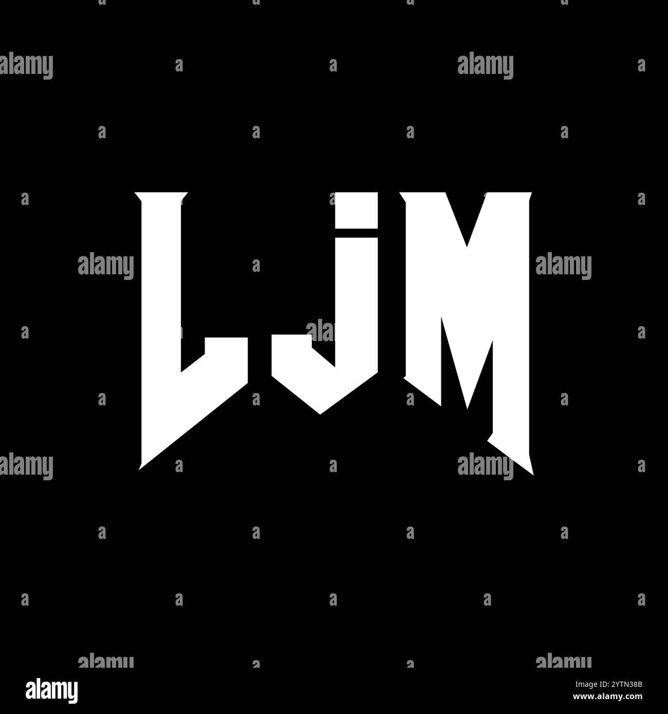 LJM letter logo design for technology company. LJM logo design black ...