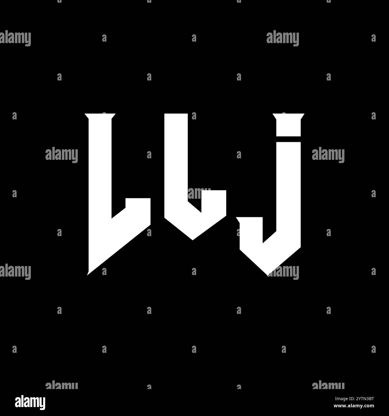 LLJ letter logo design for technology company. LLJ logo design black and white color combination ...