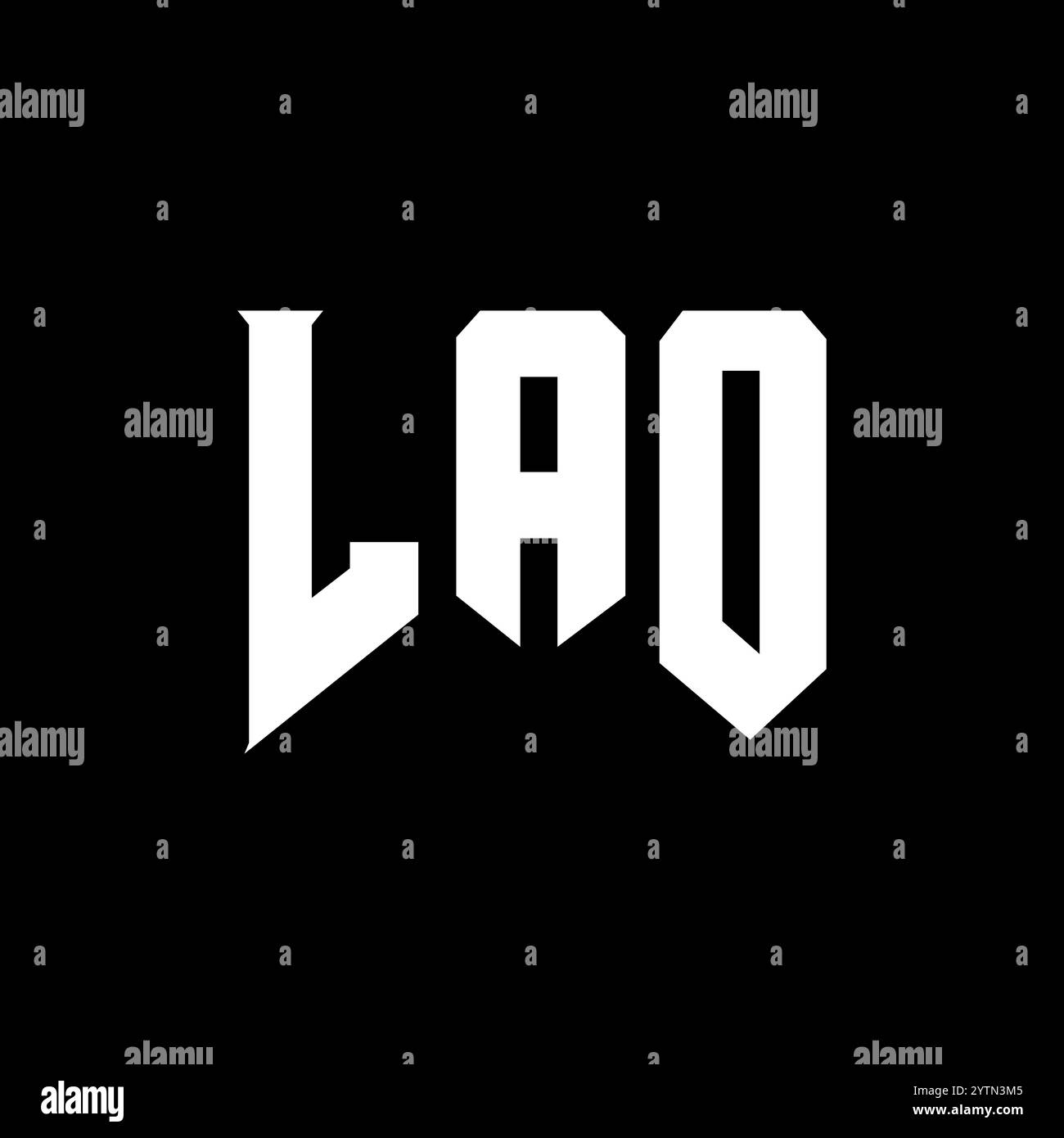 LAO letter logo design for technology company. LAO logo design black ...