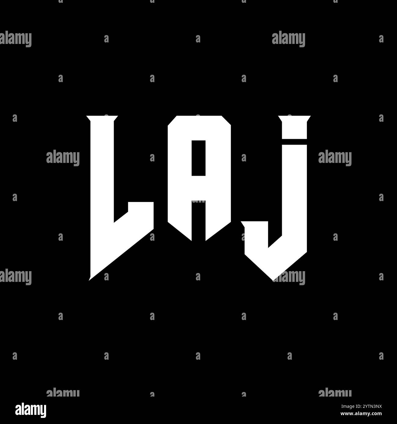 LAJ letter logo design for technology company. LAJ logo design black ...