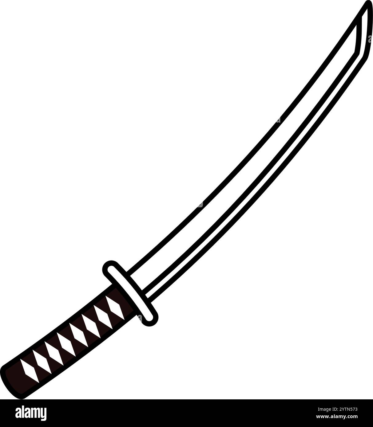 Samurai sword katana vector illustration icon Stock Vector Image & Art ...