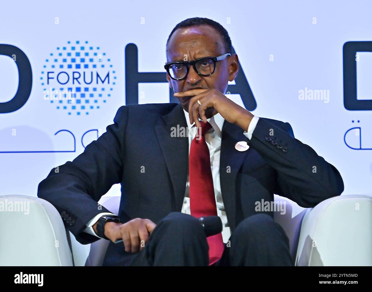 DOHA FORUM 2024 Paul Kagame, President of Rwanda takes part in a panel ...
